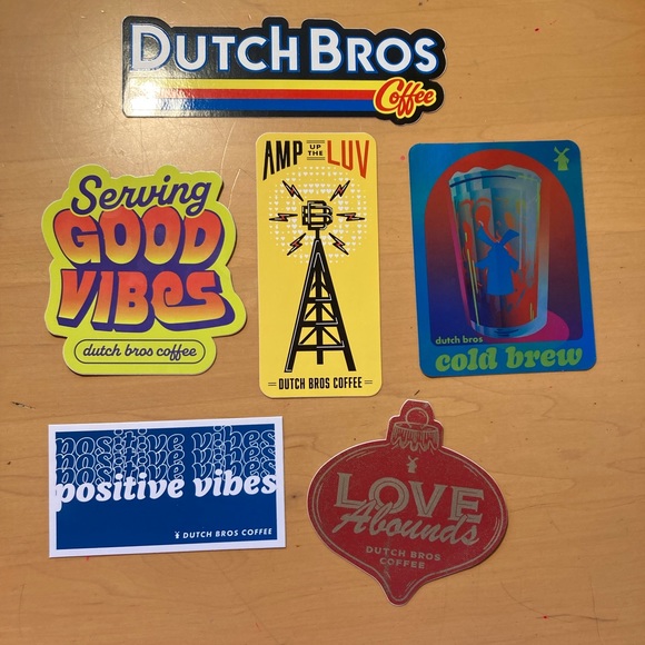 Dutch Bros | Design | Lot Of 6 Rare Hard To Find Dutch Bros Stickers ...